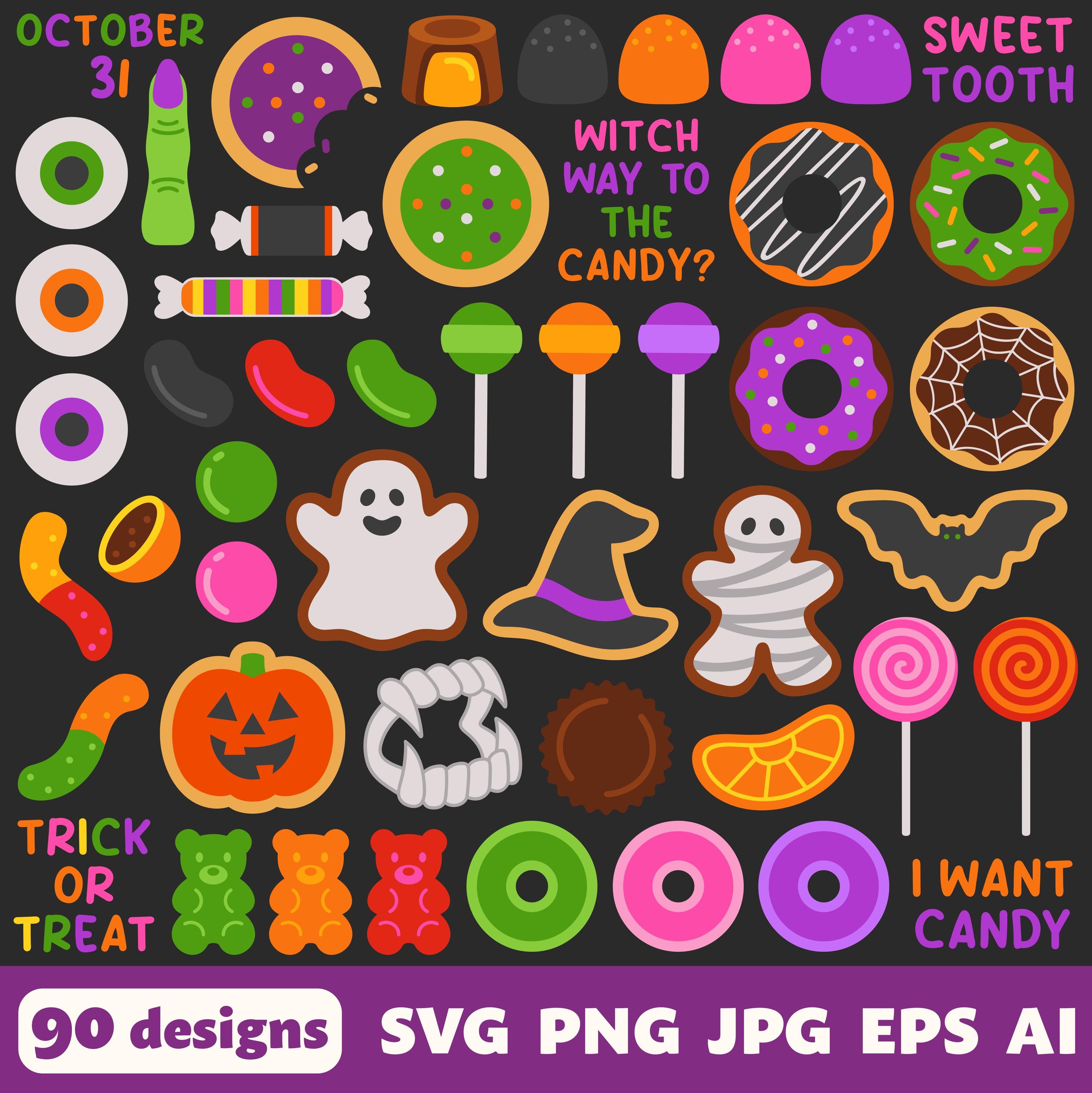 Trick or Treat Digital Files, SVG PNG JPG, Clipart, Cut Files ...
