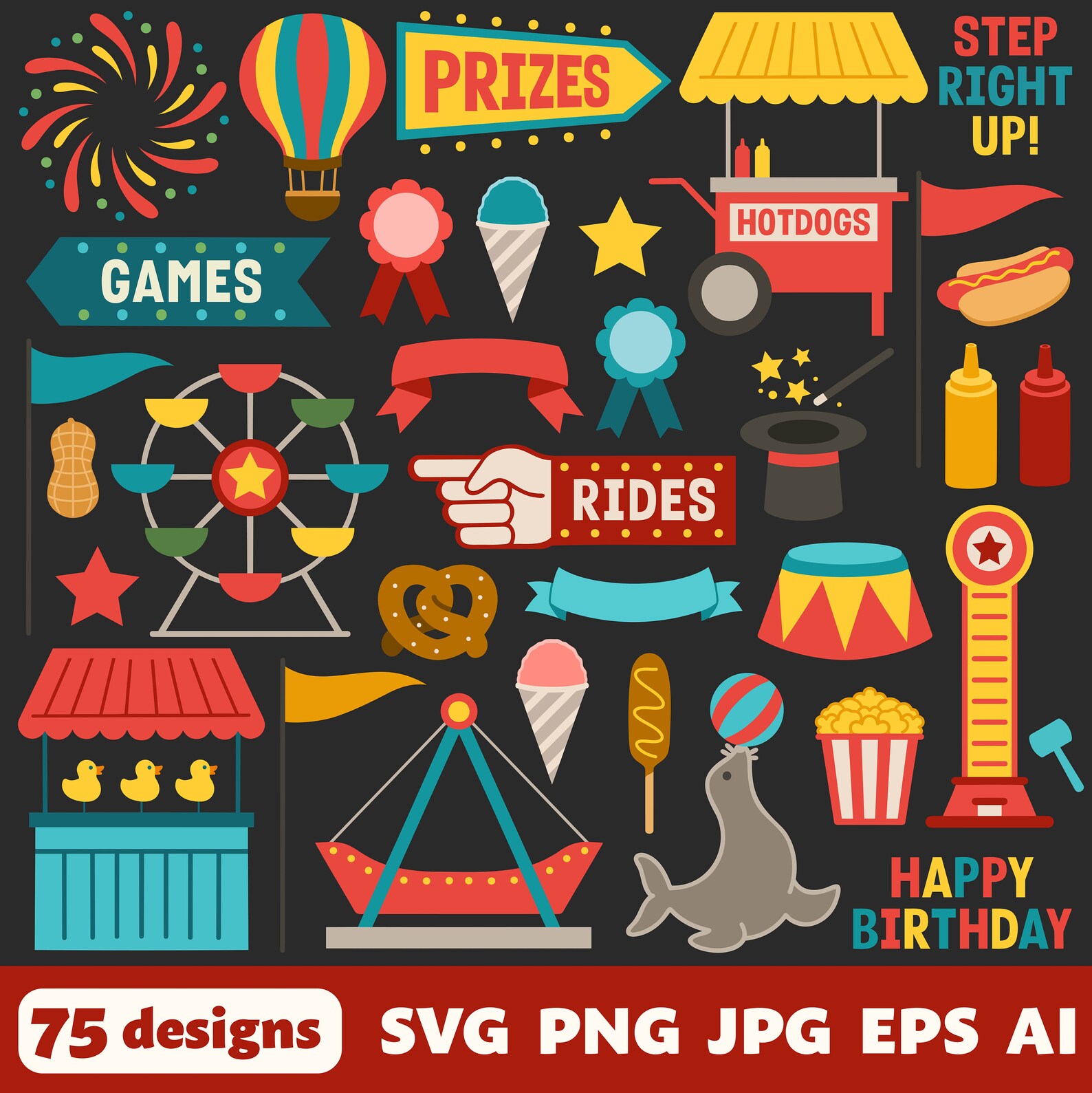 Carnival Digital Files, SVG PNG JPG, Clipart, Cut Files, Cricut, Family ...