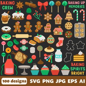 Christmas Bakery Digital Files, SVG PNG JPG, Clipart, Cut Files ...