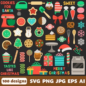 Christmas Bakery Digital Files, SVG PNG JPG, Clipart, Cut Files ...