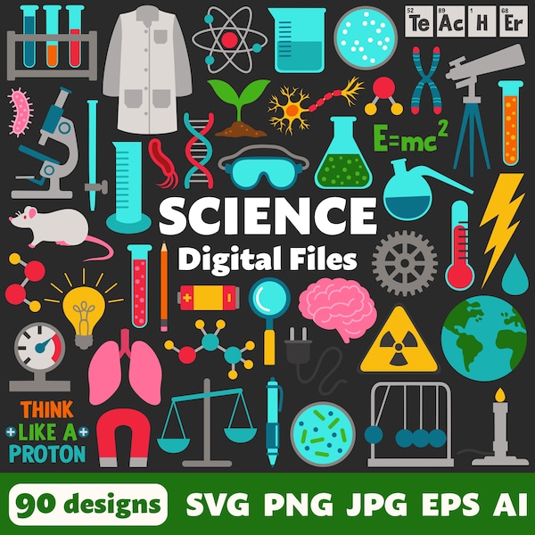 Cut Science Clipart - Etsy UK
