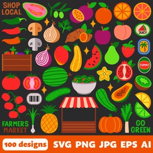 Produce Digital Files, SVG PNG JPG, Clipart, Cut Files, Cricut ...