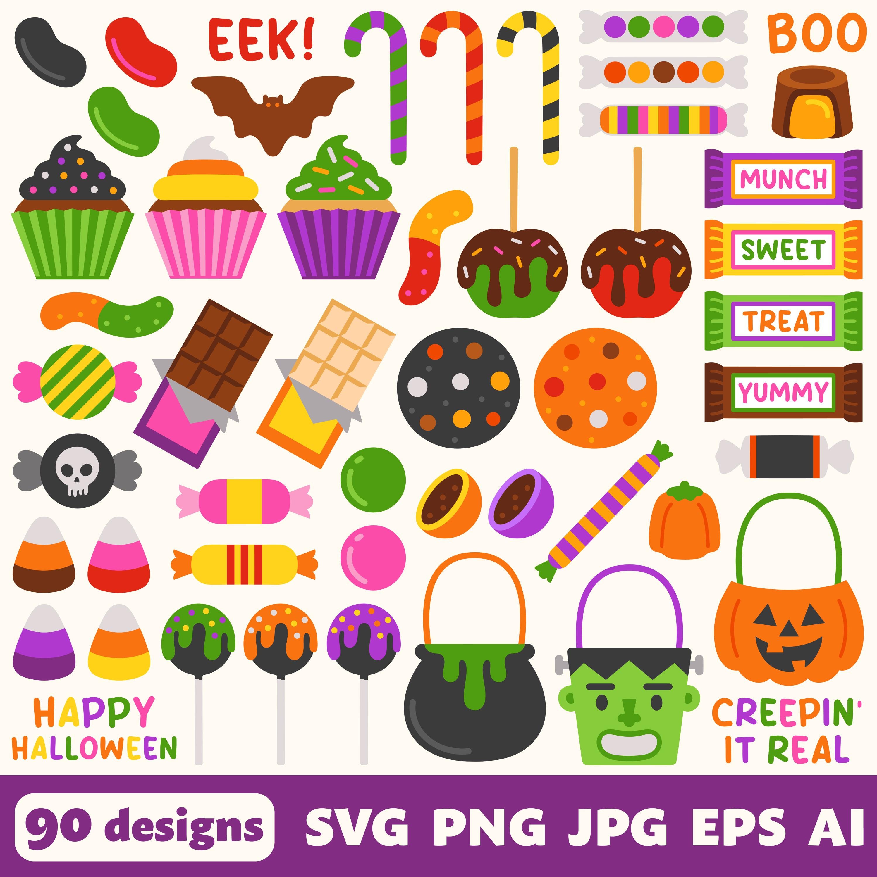 Trick or Treat Digital Files, SVG PNG JPG, Clipart, Cut Files ...
