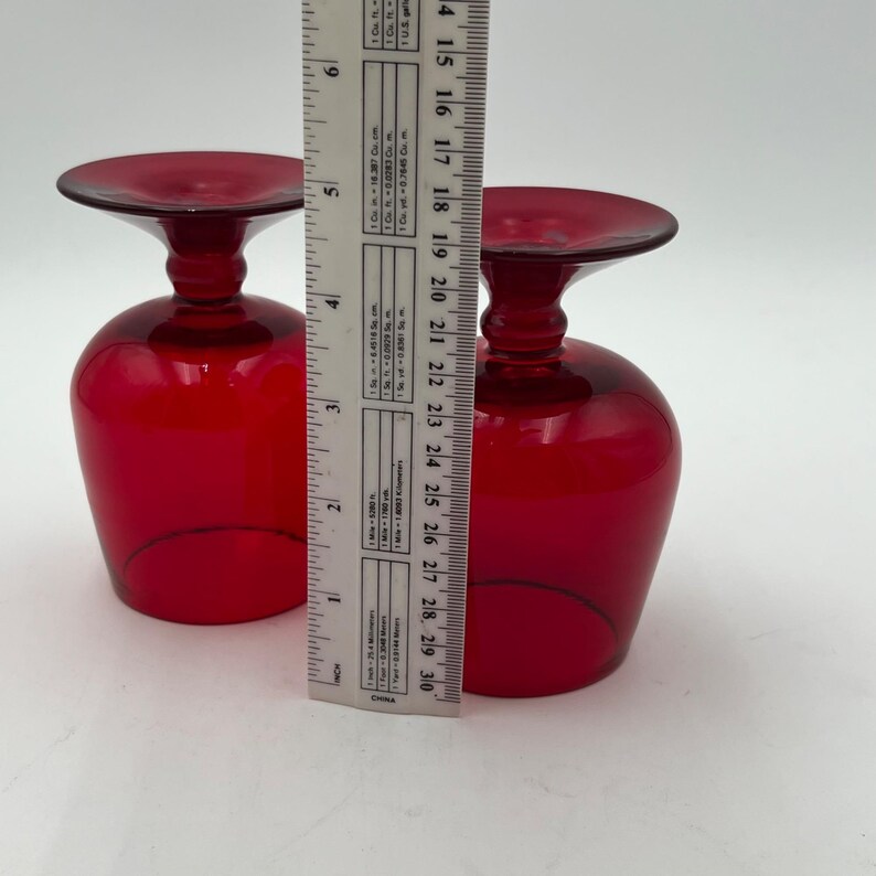 Mexican Hand Blown Glass Red Brandy Snifter Set of 2 - Etsy