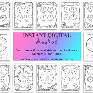 Farm Theme Telling Time to the Hour Worksheets | Clock Practice for ...