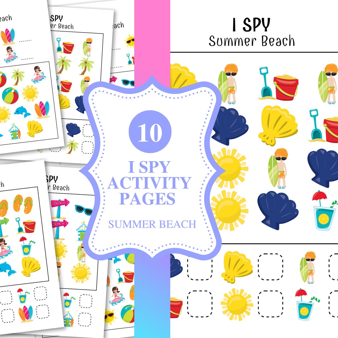 Summer Beach 'I Spy' Counting Pages | Colorful Educational Activity for ...