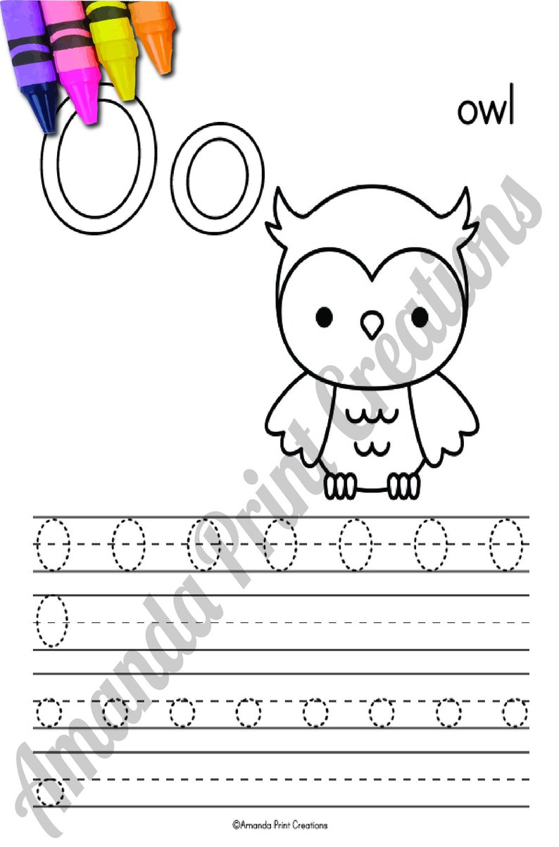 A to Z Letter Tracing Animal Coloring Pages /preschool - Etsy