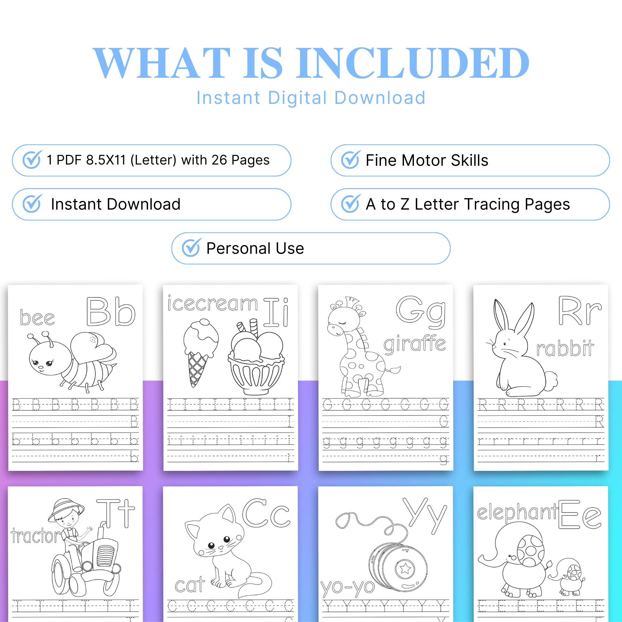 Letter Tracing Coloring Pages /left Handed Preschool Handwriting ...