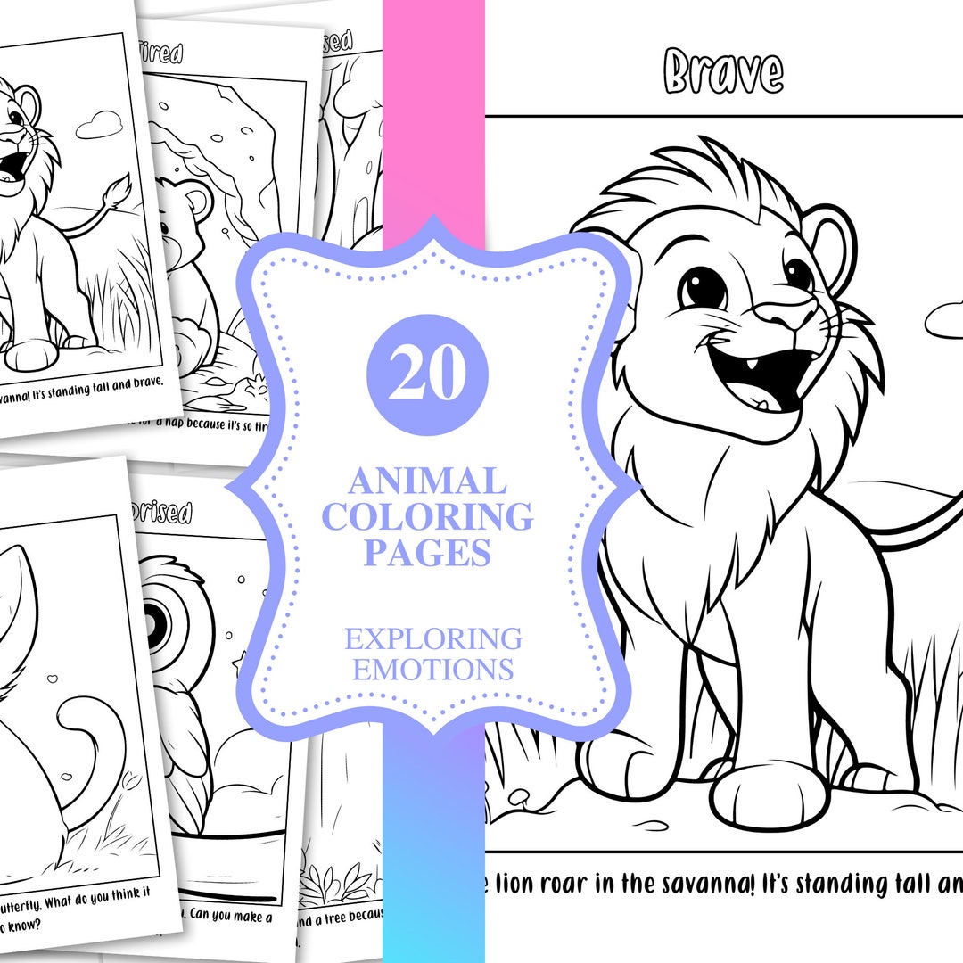 Animal Emotions Adventure: Fun Creative Coloring Pages for Little ...