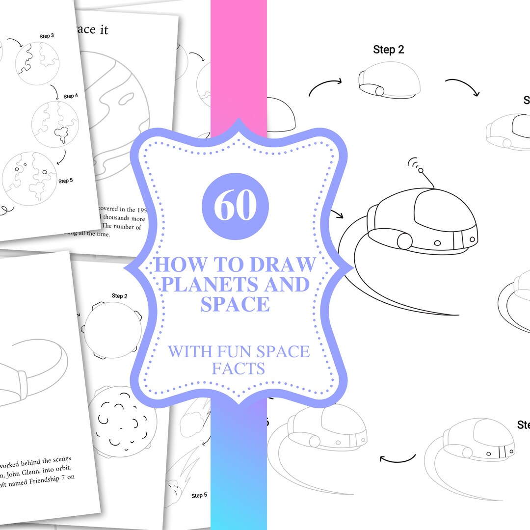 How to Draw Space and Planets for Kids / Explore the Universe With Step ...