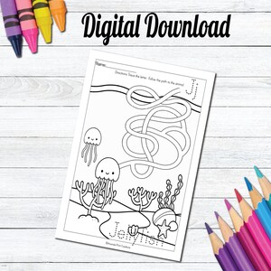 Alphabet Animal Mazes Activity Pages for Kids Kids Maze - Etsy