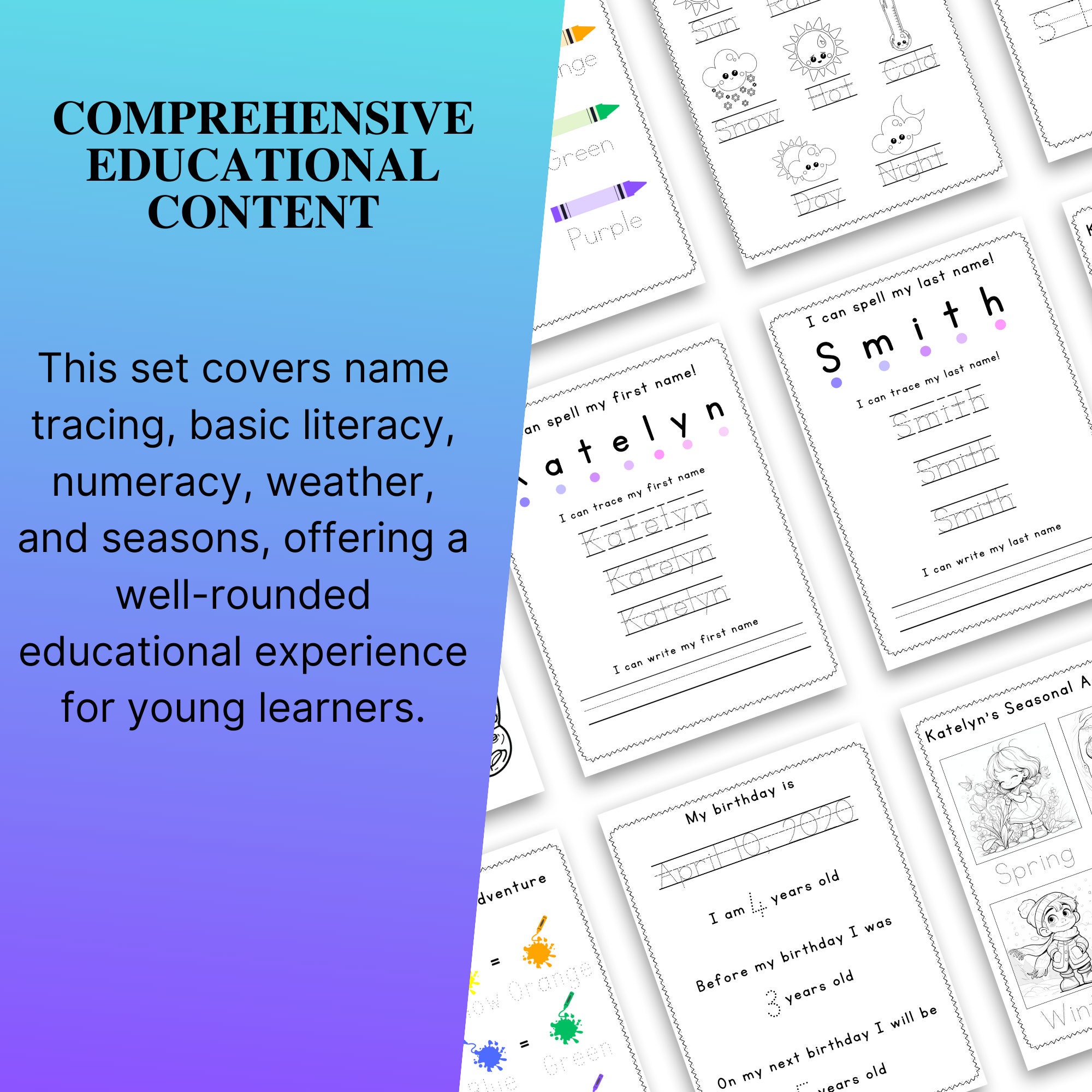 Editable Canva Name Tracing Printable Personalized Worksheets for Kids ...