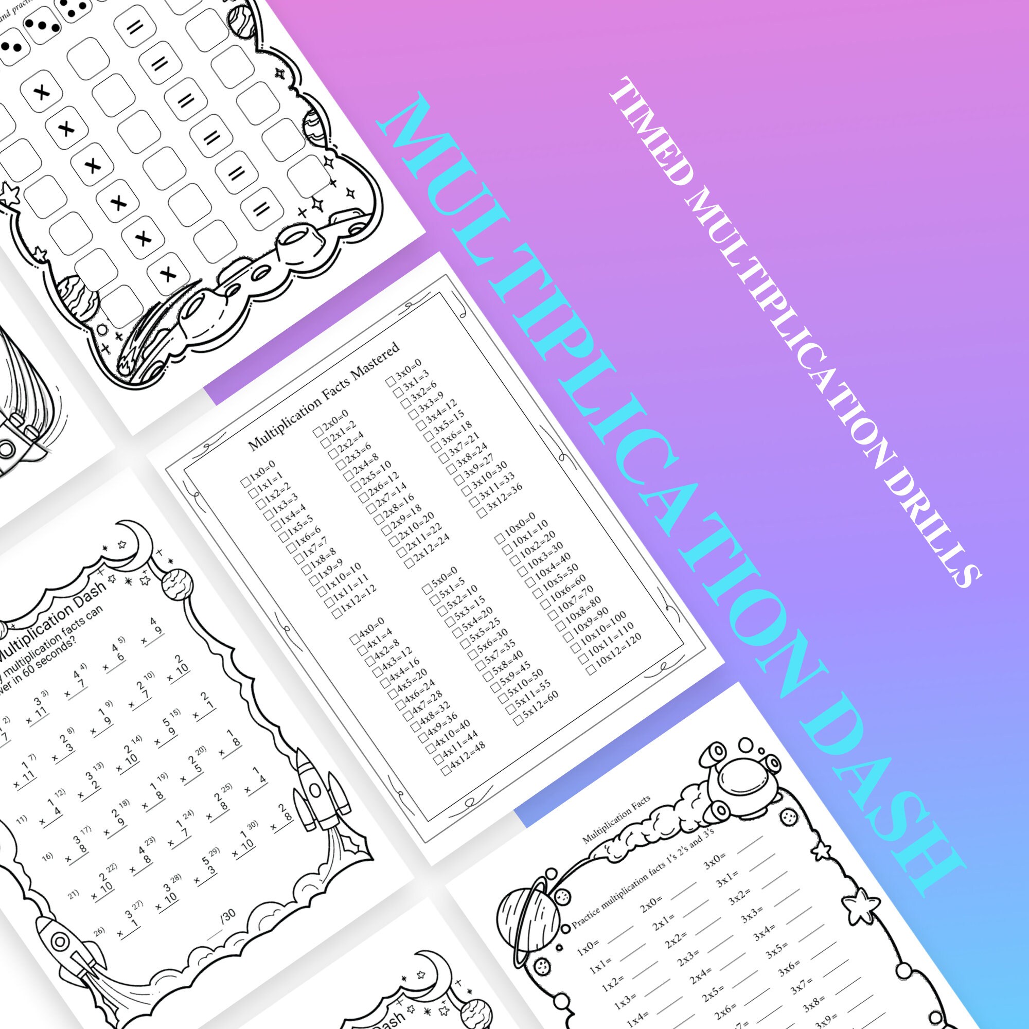 Multiplication Dash, Multiplication Drills for 2nd Grade ...