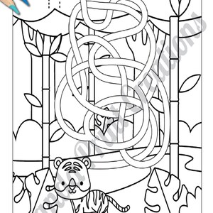 Alphabet Animal Mazes Activity Pages for Kids Kids Maze - Etsy