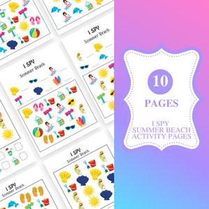 Summer Beach 'I Spy' Counting Pages | Colorful Educational Activity for ...
