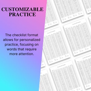 10 Fry Sight Word Checklists / 1,000 High Frequency Sight Words ...