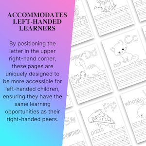 Letter Tracing Coloring Pages /left Handed Preschool Handwriting ...