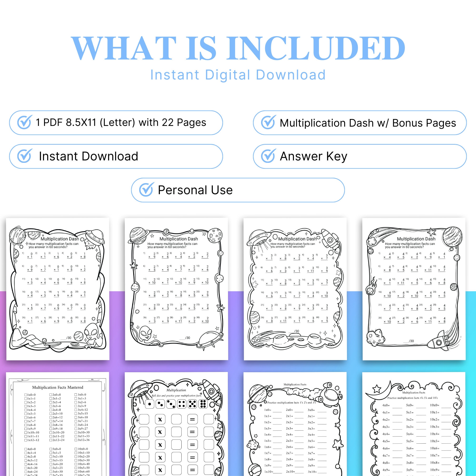 Multiplication Dash, Multiplication Drills for 2nd Grade ...