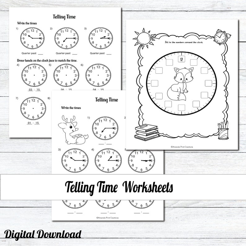 Telling Time Quarter Hour After Worksheets / Clock Practice for Kids ... Telling Time Quarter Hour After Worksheets / Clock Practice for Kids ...