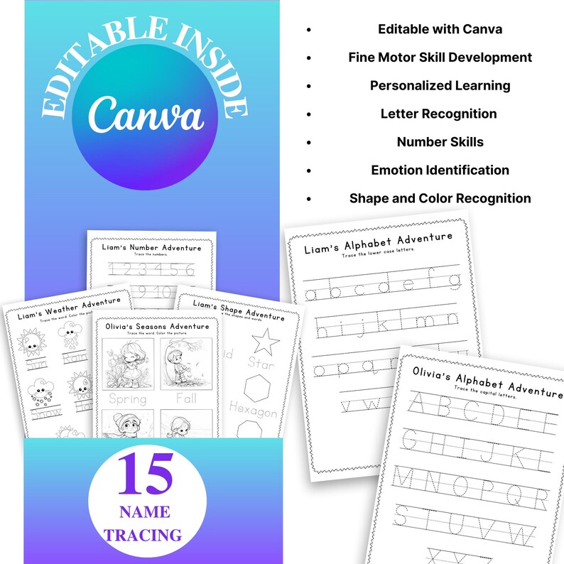 Editable Canva Preschool Fun Pack | Customizable Preschool Activity ...