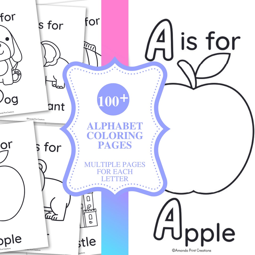 Alphabet Coloring Pages /toddler Coloring Book / Coloring Activity for ...