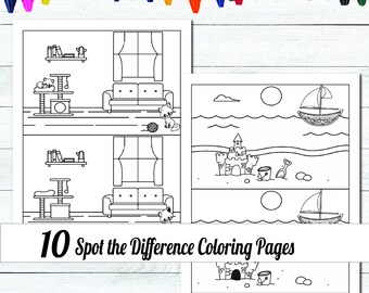 Spot the Difference Game for Kids Kids Activity Sheet Fun - Etsy