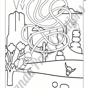 Alphabet Animal Mazes Activity Pages for Kids Kids Maze - Etsy