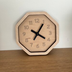 Small Octagon Shape Clock, Table Clock, Unique Clock, Home Decorations ...