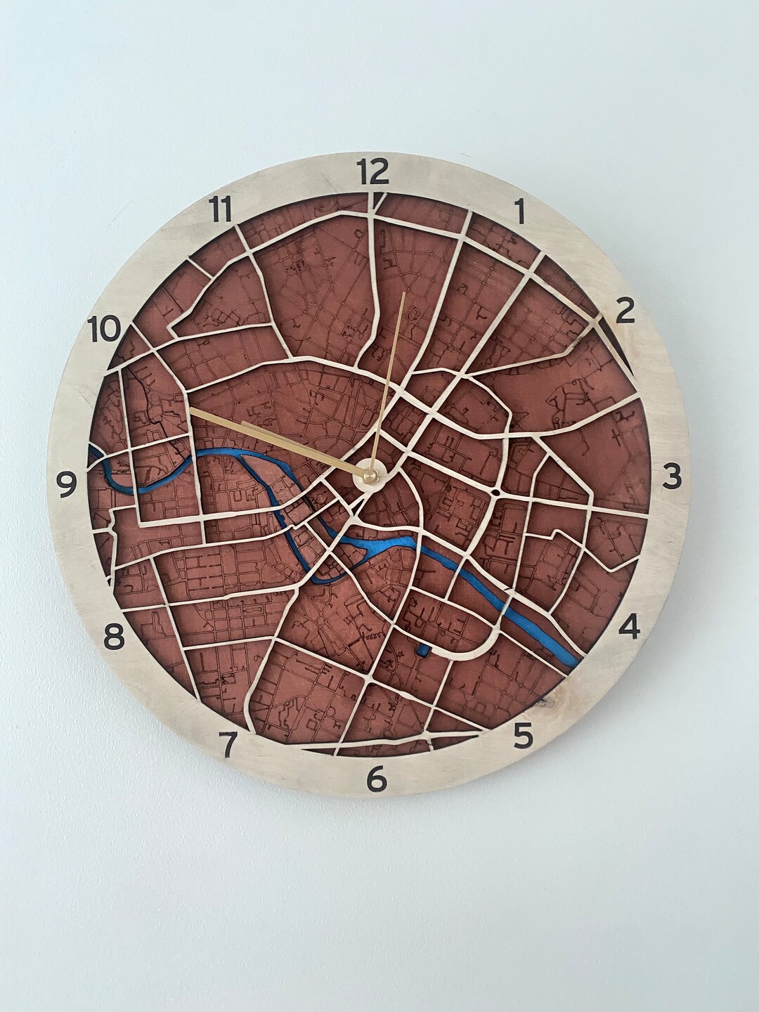 Unique Berlin or Any Other Custom City Map Clock Gift, 10th Anniversary ...