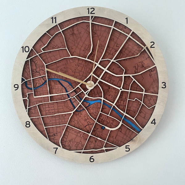 Map Wall Clock - Etsy