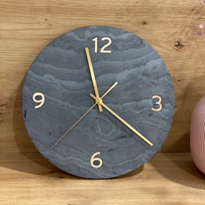 Quarter Slate Stone Wall Clock, Round Wall Clock, Perfect Add to Your ...