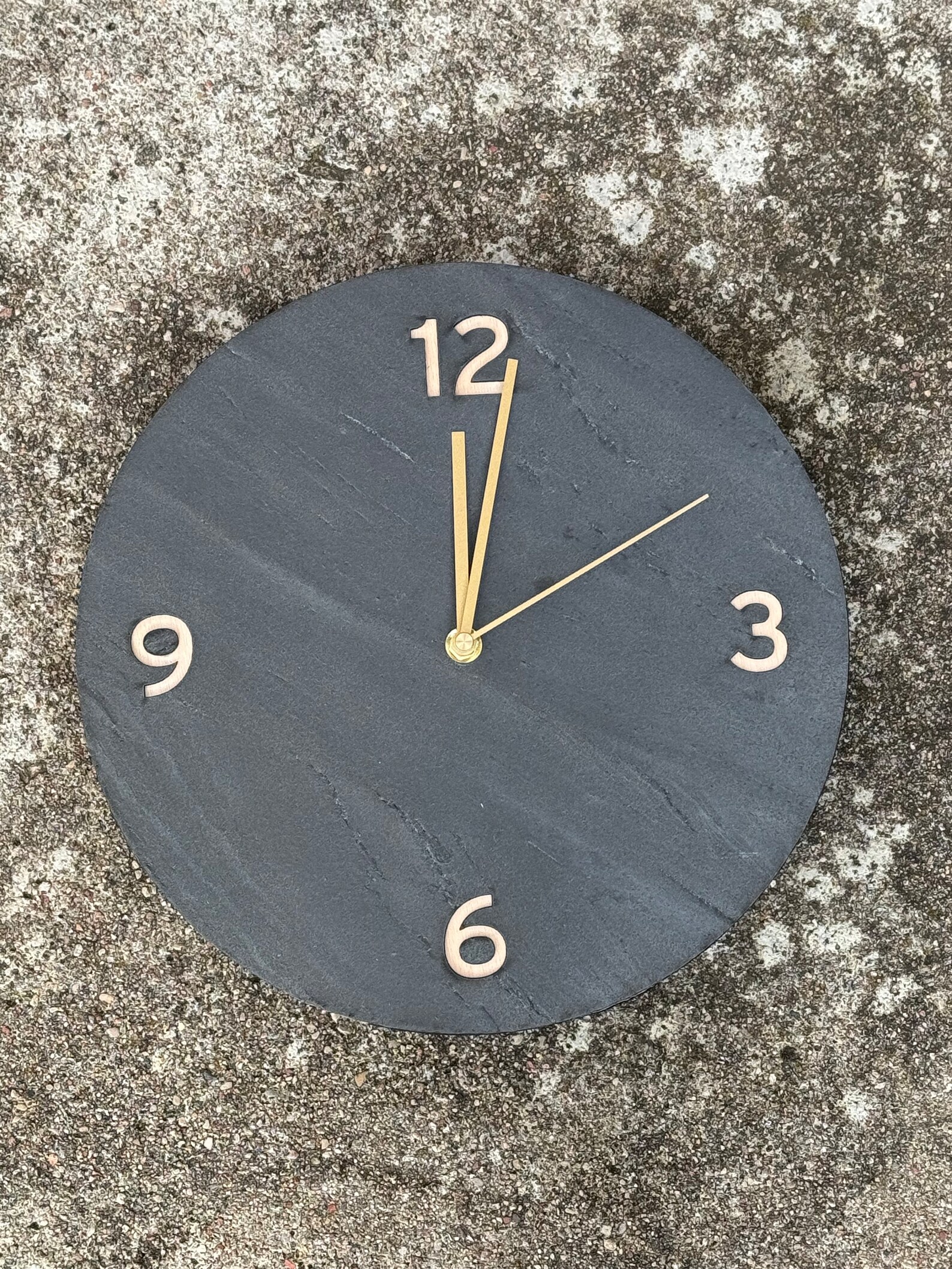 Quarter Slate Stone Wall Clock, Round Wall Clock, Perfect Add to Your ...
