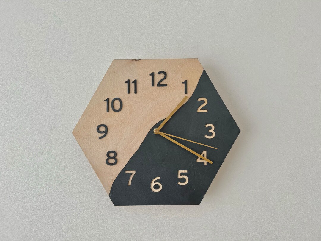 Hexagon Shape Wall Clock, Beautiful Home Decoration, Big Wall Clock ...