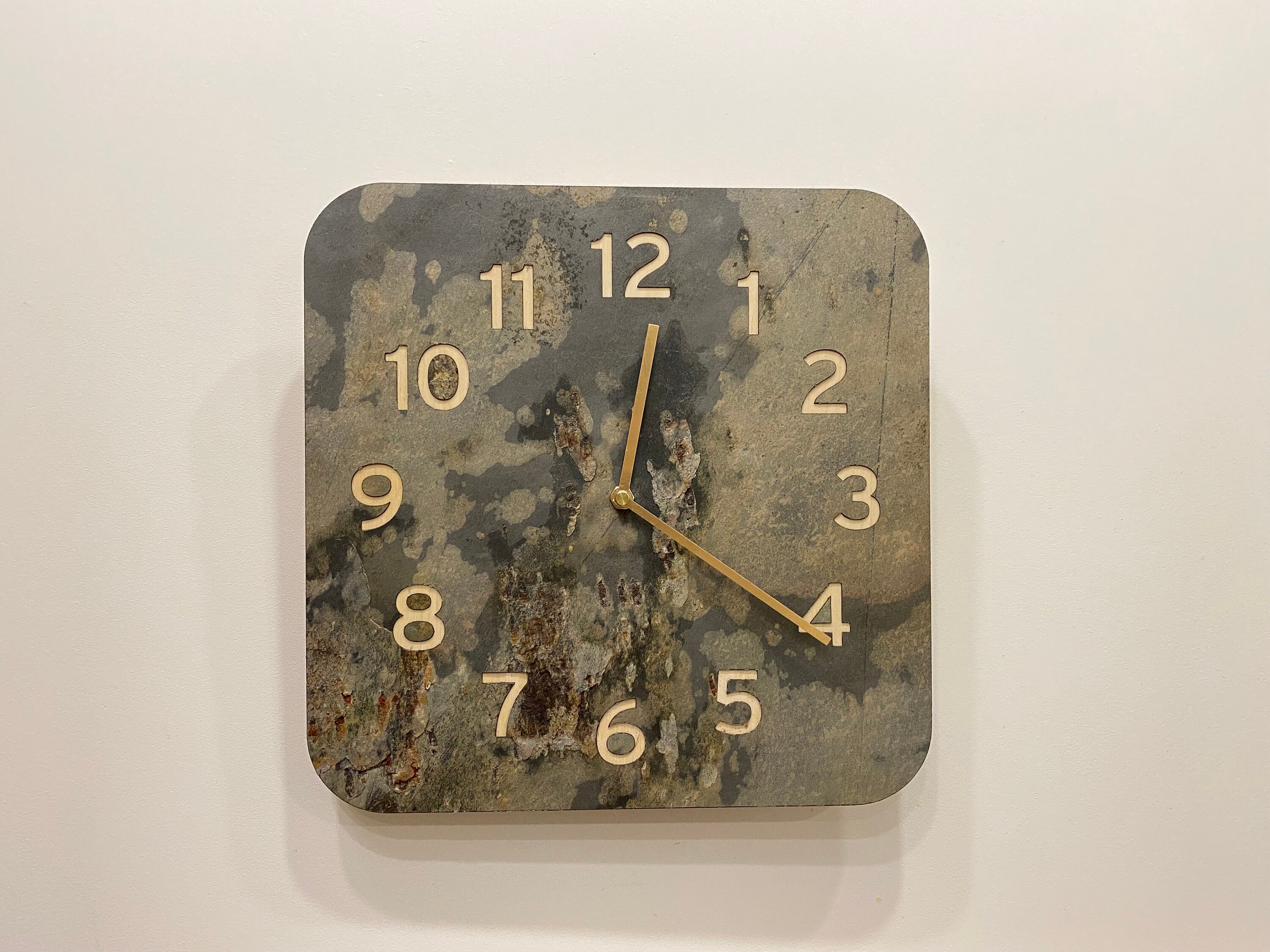 Minimalist Stone Wall Clock Rustic / Autumn Colours Clock - Etsy