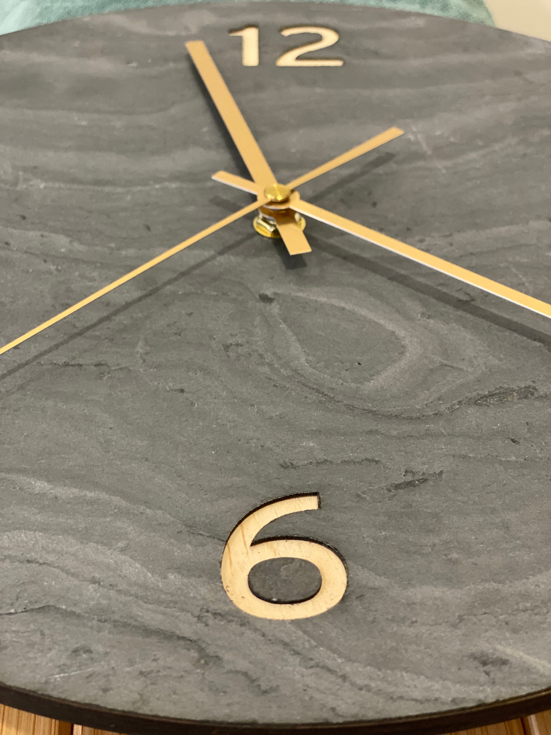 Quarter Slate Stone Wall Clock Round Wall Clock Perfect Add - Etsy