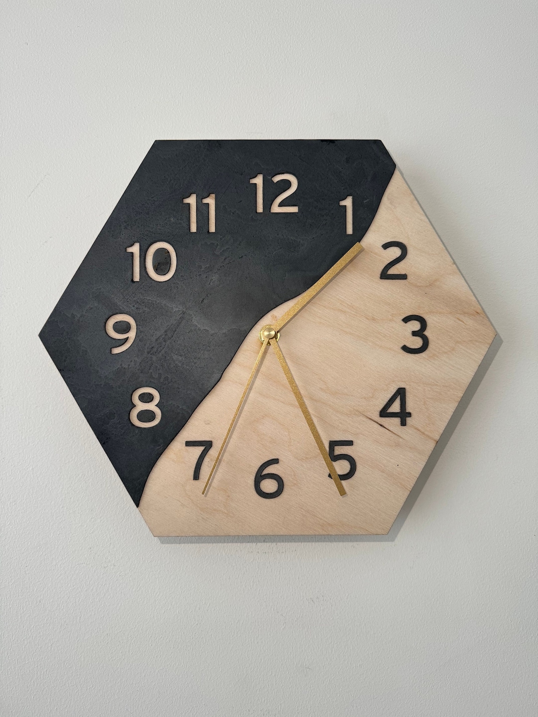 Hexagon Shape Wall Clock, Home Decoration, Big Wall Clock, 24inch Clock ...