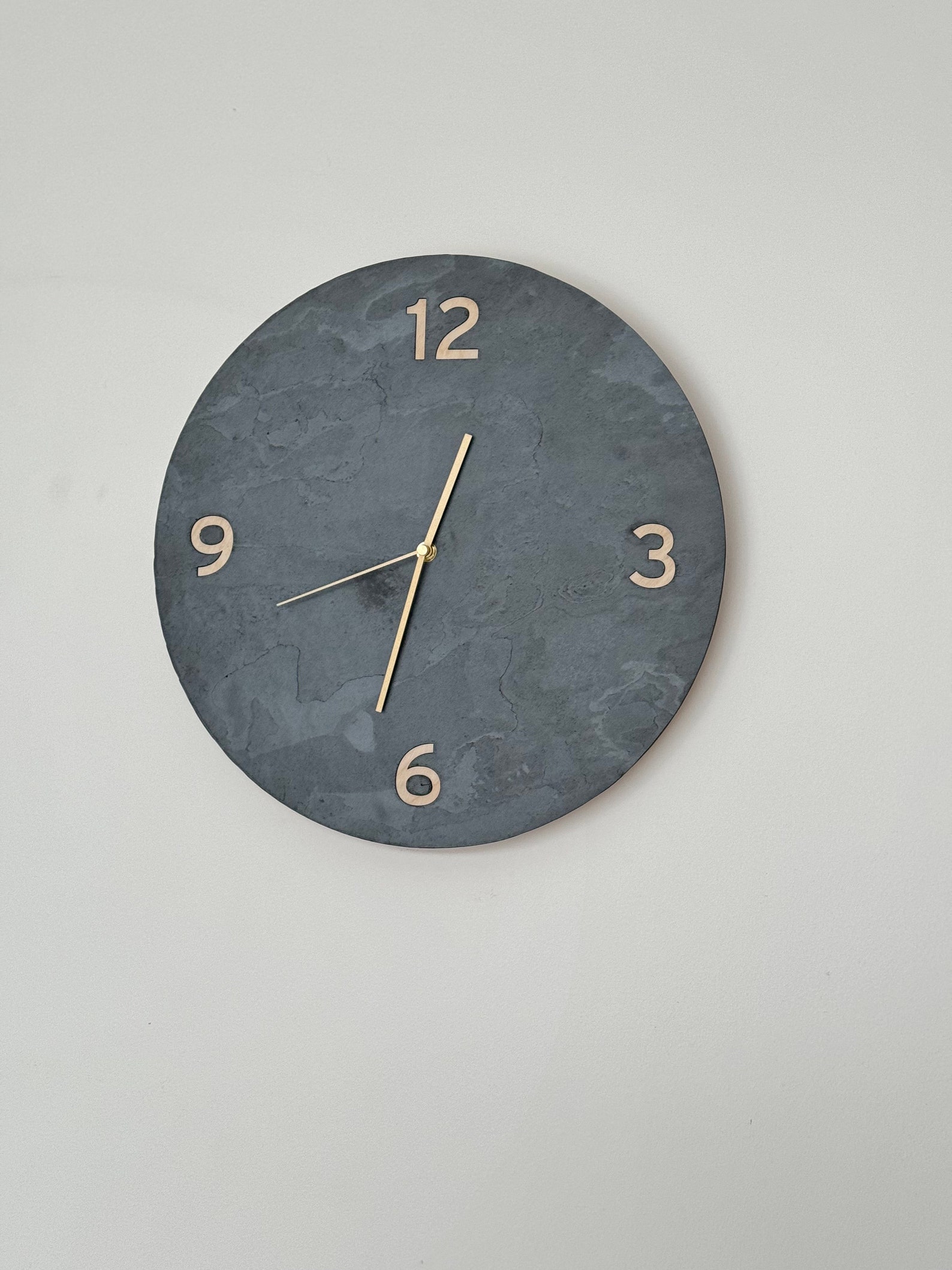 Quarter Slate Stone Wall Clock, Round Wall Clock, Perfect Add to Your ...
