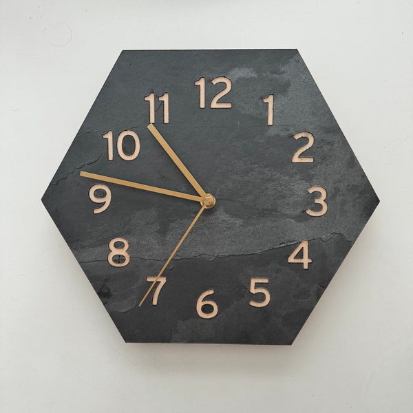 Hexagon Clock - Etsy New Zealand