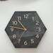 Hexagon Shape Wall Clock, Every Clock is Different, Big Wall Clock ...