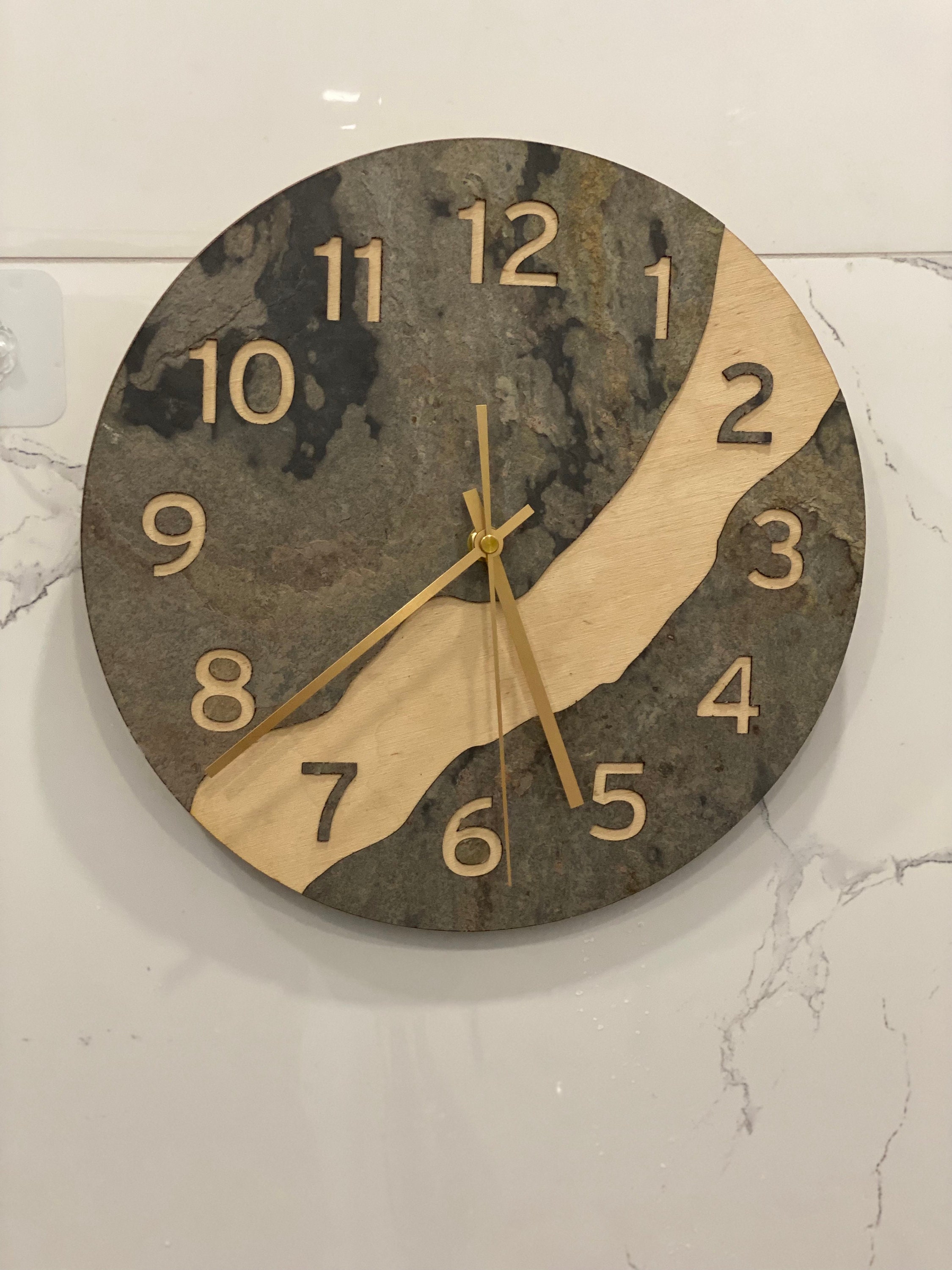 Rustic Type Stone Wall Clock Beautiful Home Decoration - Etsy