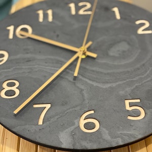 Black Wall Clock, Great Home Decoration, Unique Gift, Silent Movement ...