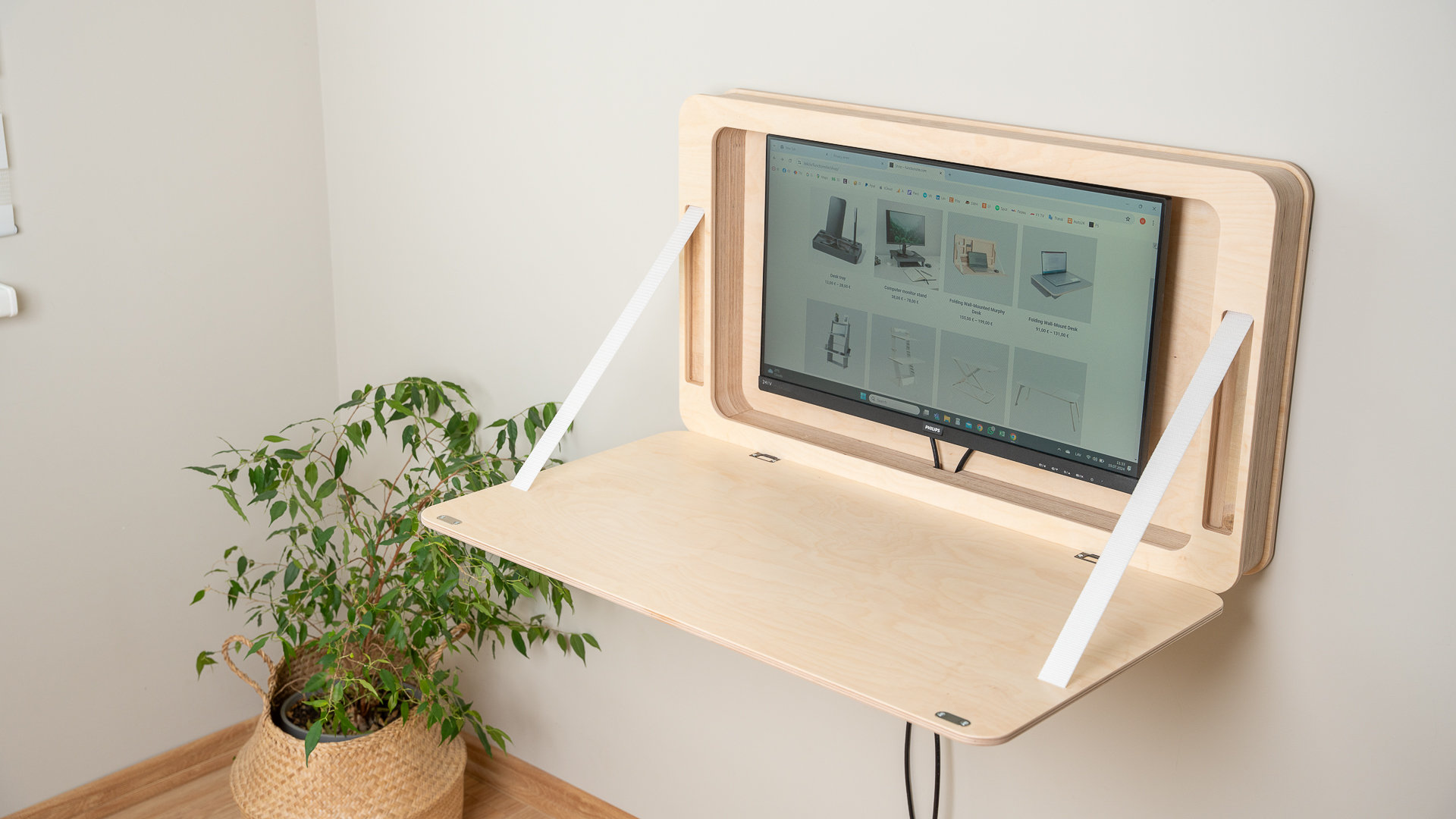 Folding wall mounted computer desk store