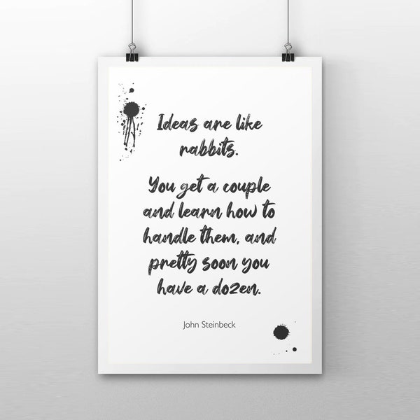 John Steinbeck Quote - Etsy