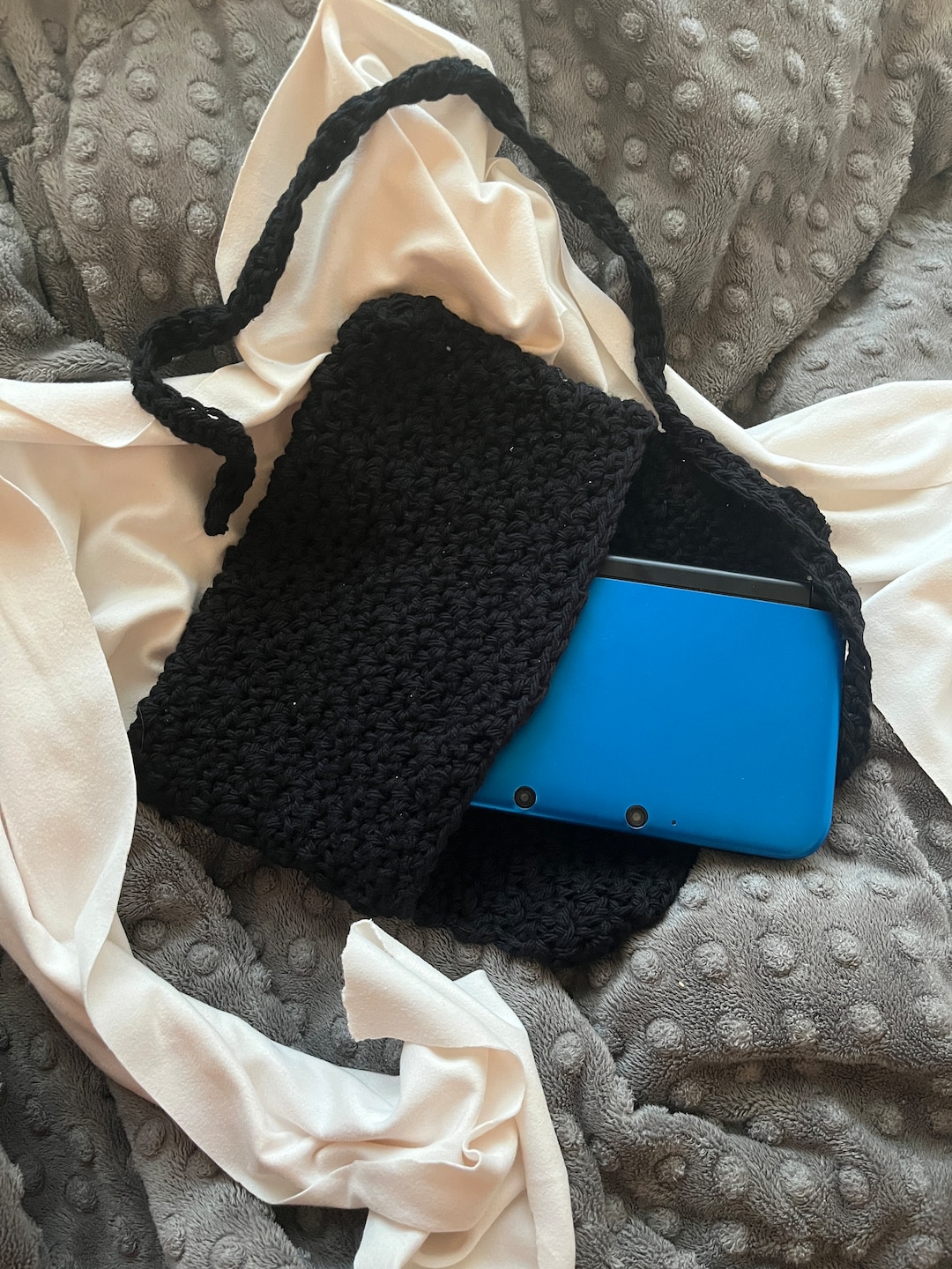 Crochet Nintendo 3DS XL Sleeve- 3DS XL Cover- Crochet Bag Storage ...