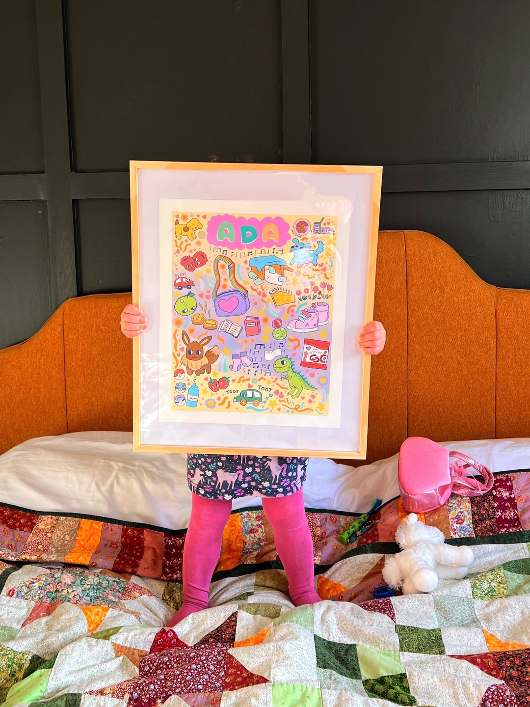 Custom Personalised Name Art Print, Handmade Unique Gift, Digital ...