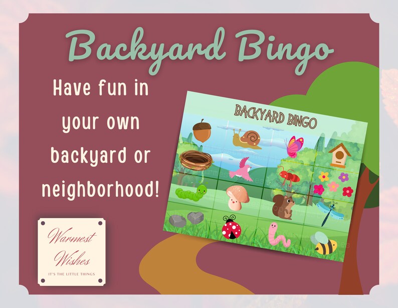 Bingo Board Backyard Outdoors Game Kids Young Children Toddlers Family ...