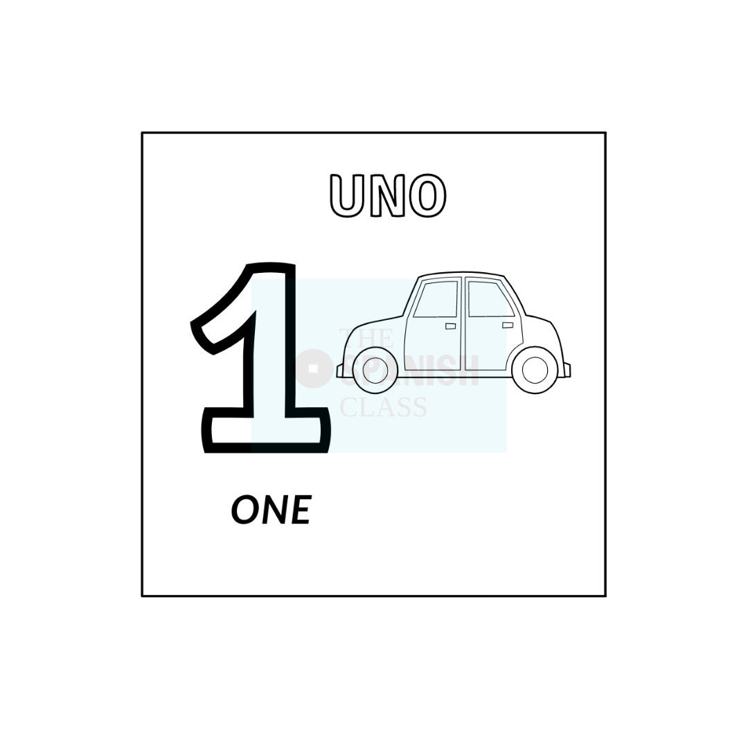 Numbers Car Coloring Page, Coloring Page for Kids, Cars, Preschool ...