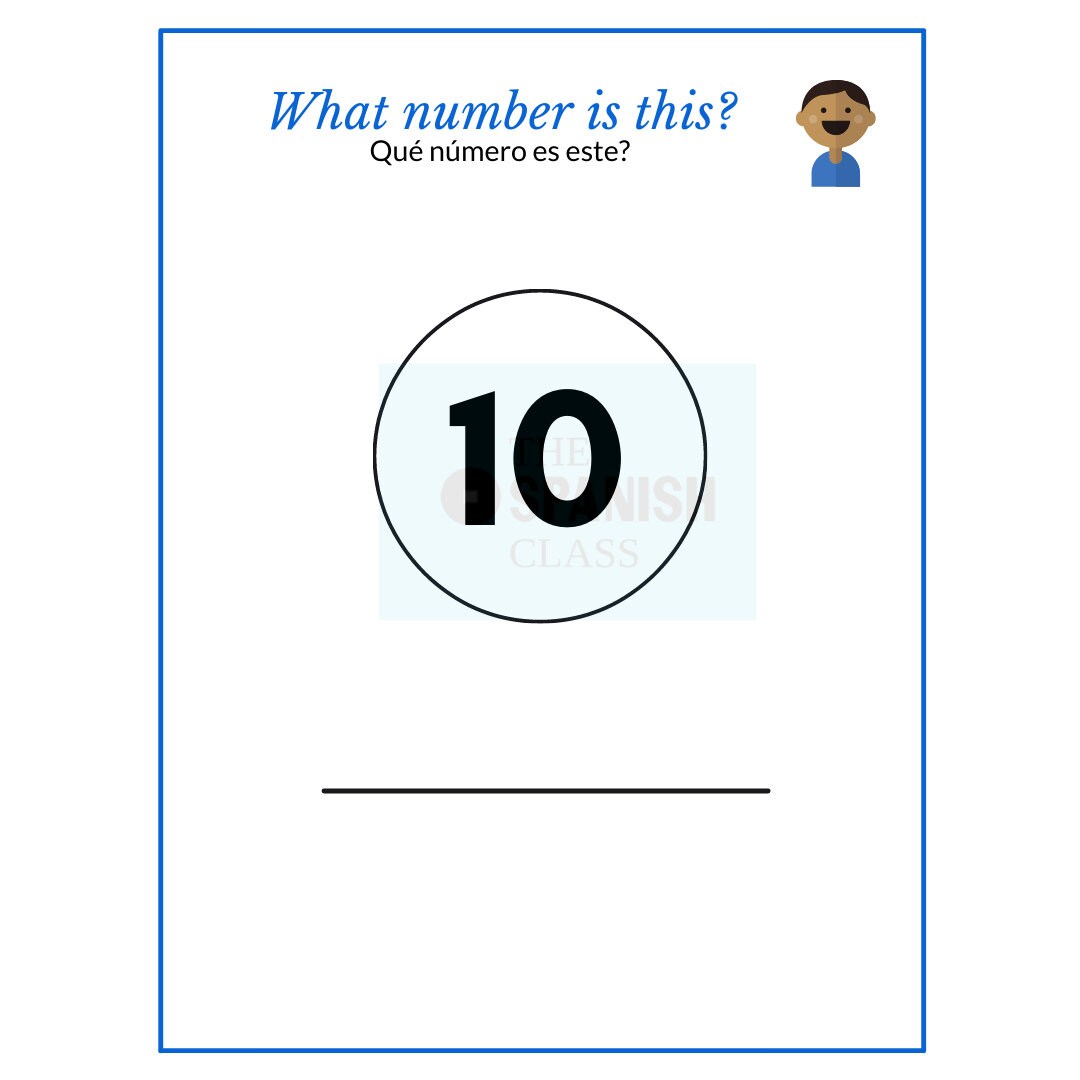 Numbers Printable, Bilingual Numbers, Spanish Educational, Worksheet ...