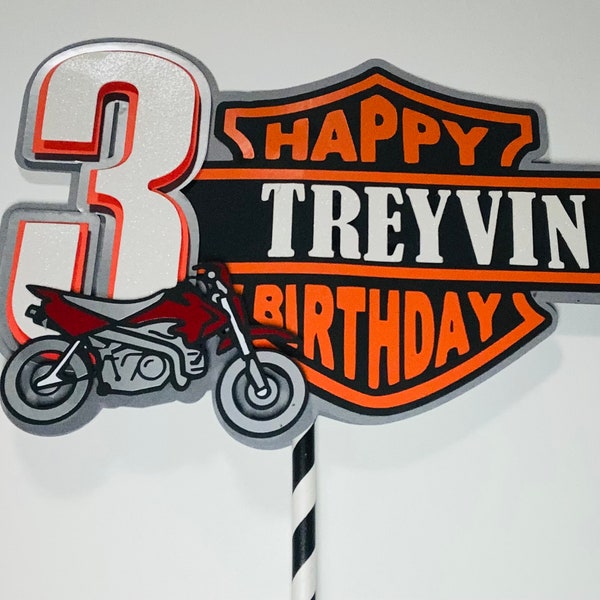 Motorcycle Cake Topper - Etsy