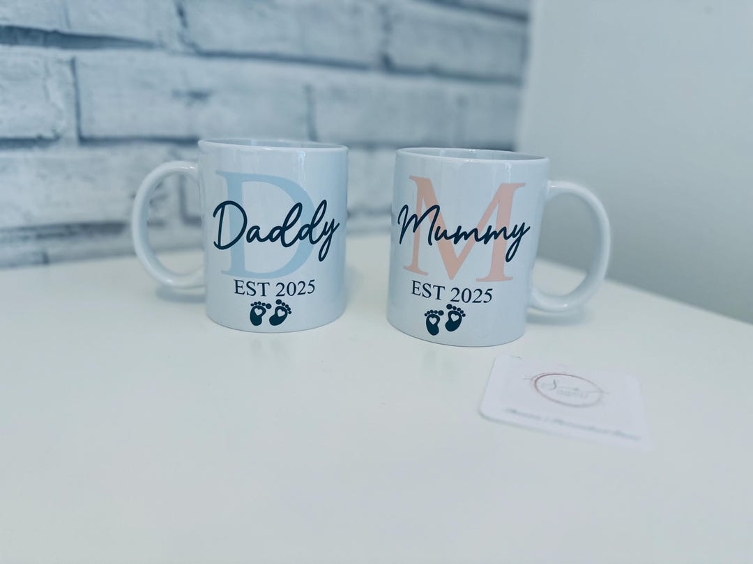 Mummy and Daddy Mugs - Etsy UK